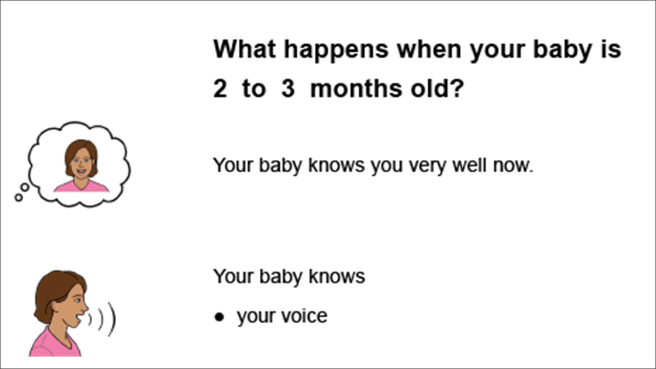 Baby development 2-3 months: Easy English | Raising Children Network